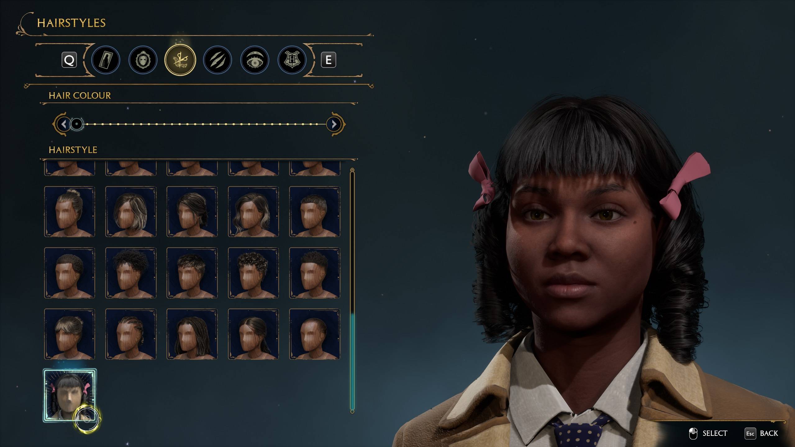 Twin Bow Hairstyle - Gallery - Hogwarts Legacy Mods - CurseForge