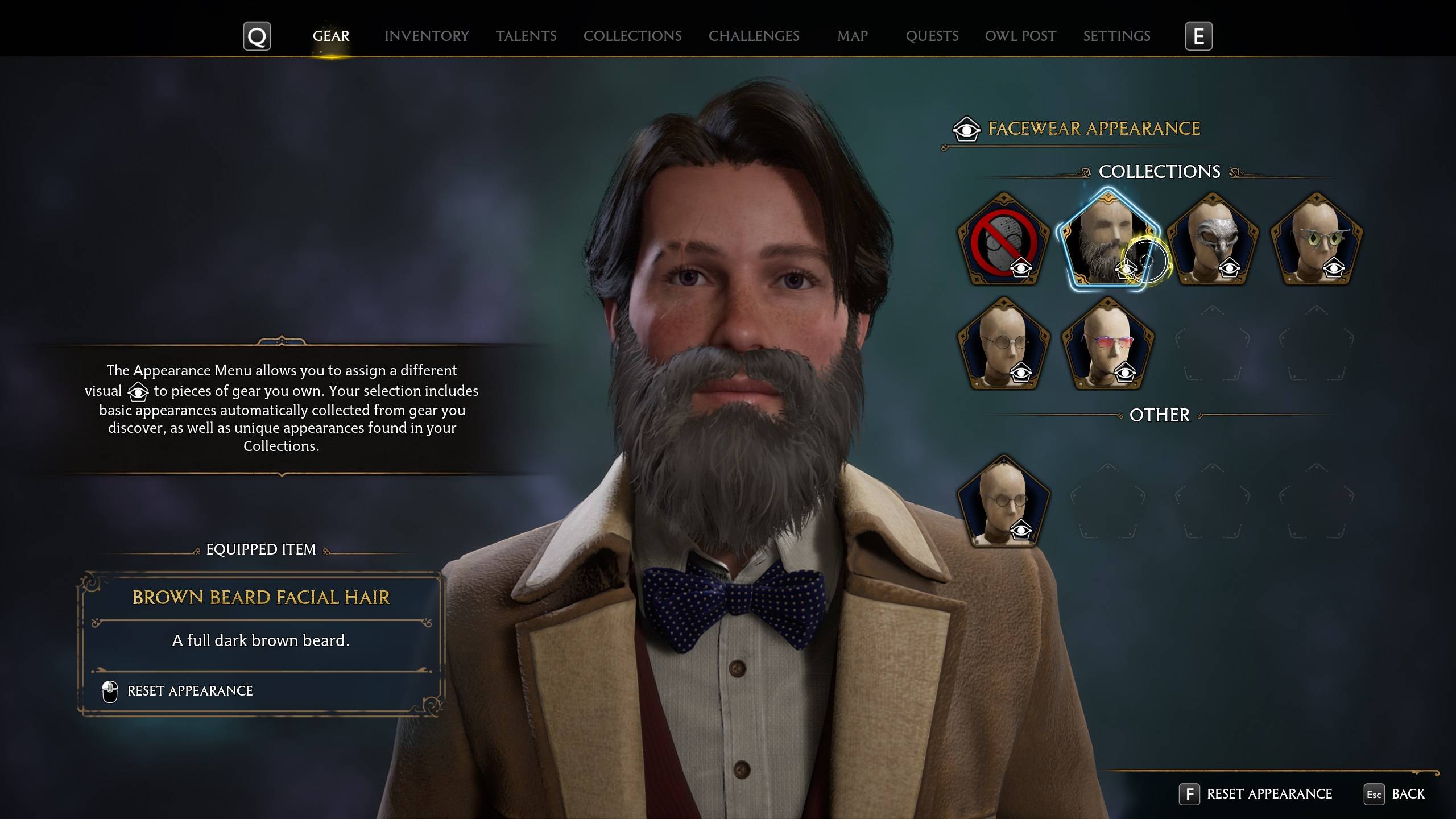 Dark Brown Beard Gear Appearance - Gallery - Hogwarts Legacy Mods ...