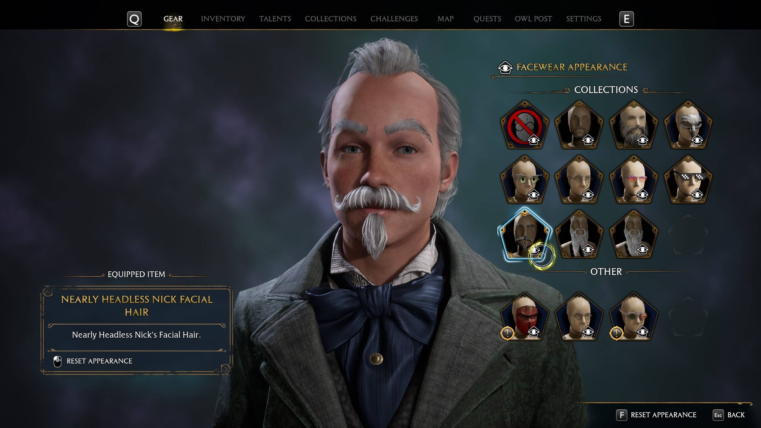 Nearly Headless Nick Facial Hair Gear Appearance - Gallery - Hogwarts ...