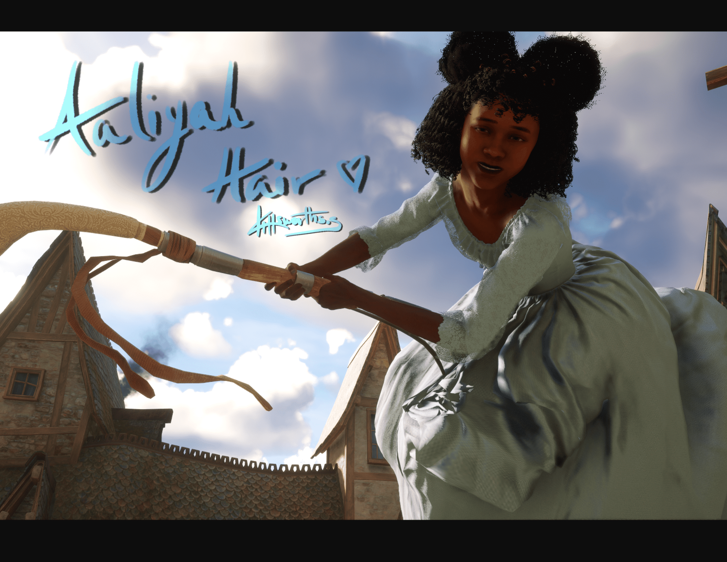 Jasmine\ Aaliyah Hair - Gallery - Hogwarts Legacy Mods - CurseForge