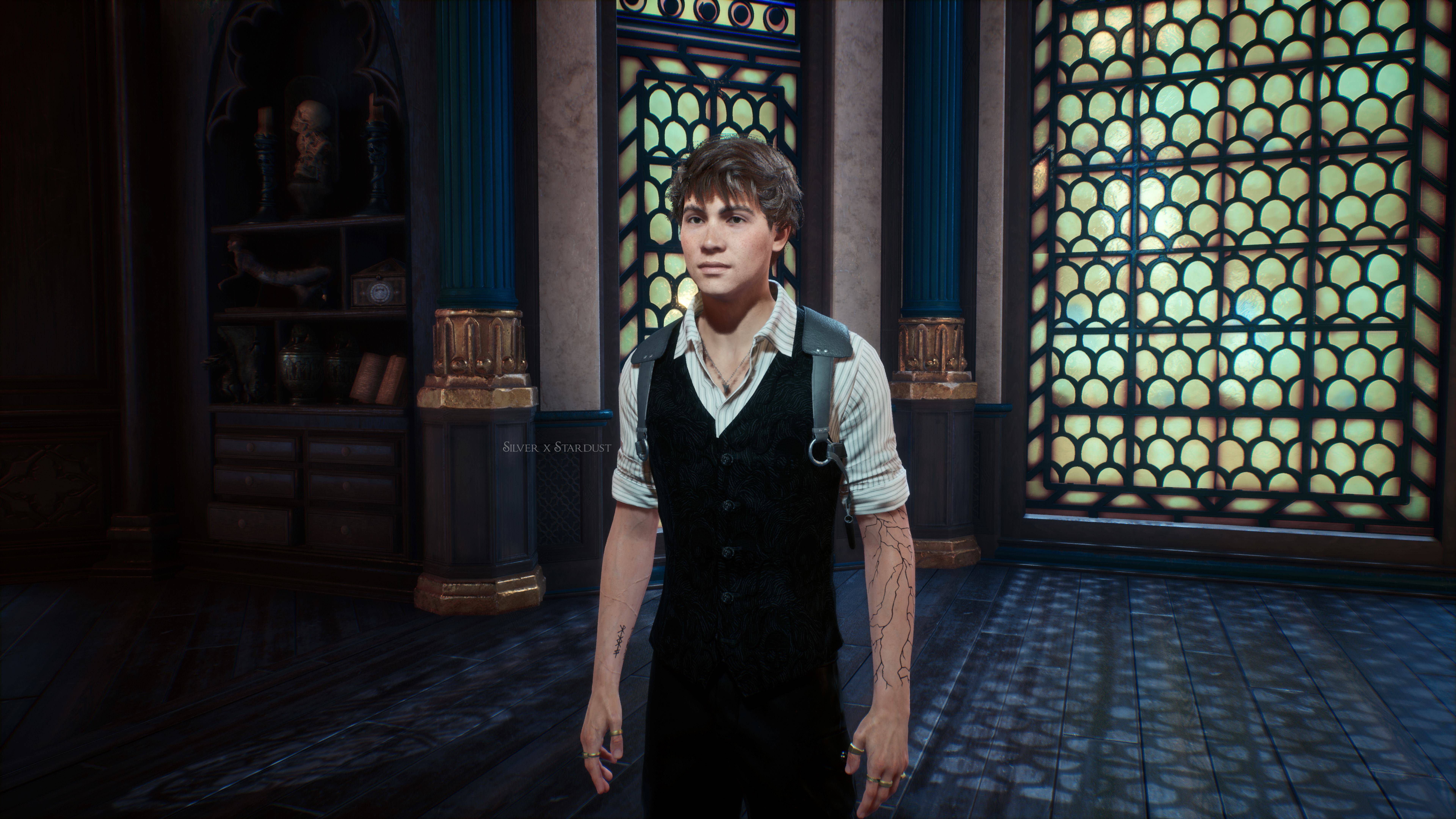 Dark Seb Messy Hair 4 for MC - Hogwarts Legacy Mods - CurseForge