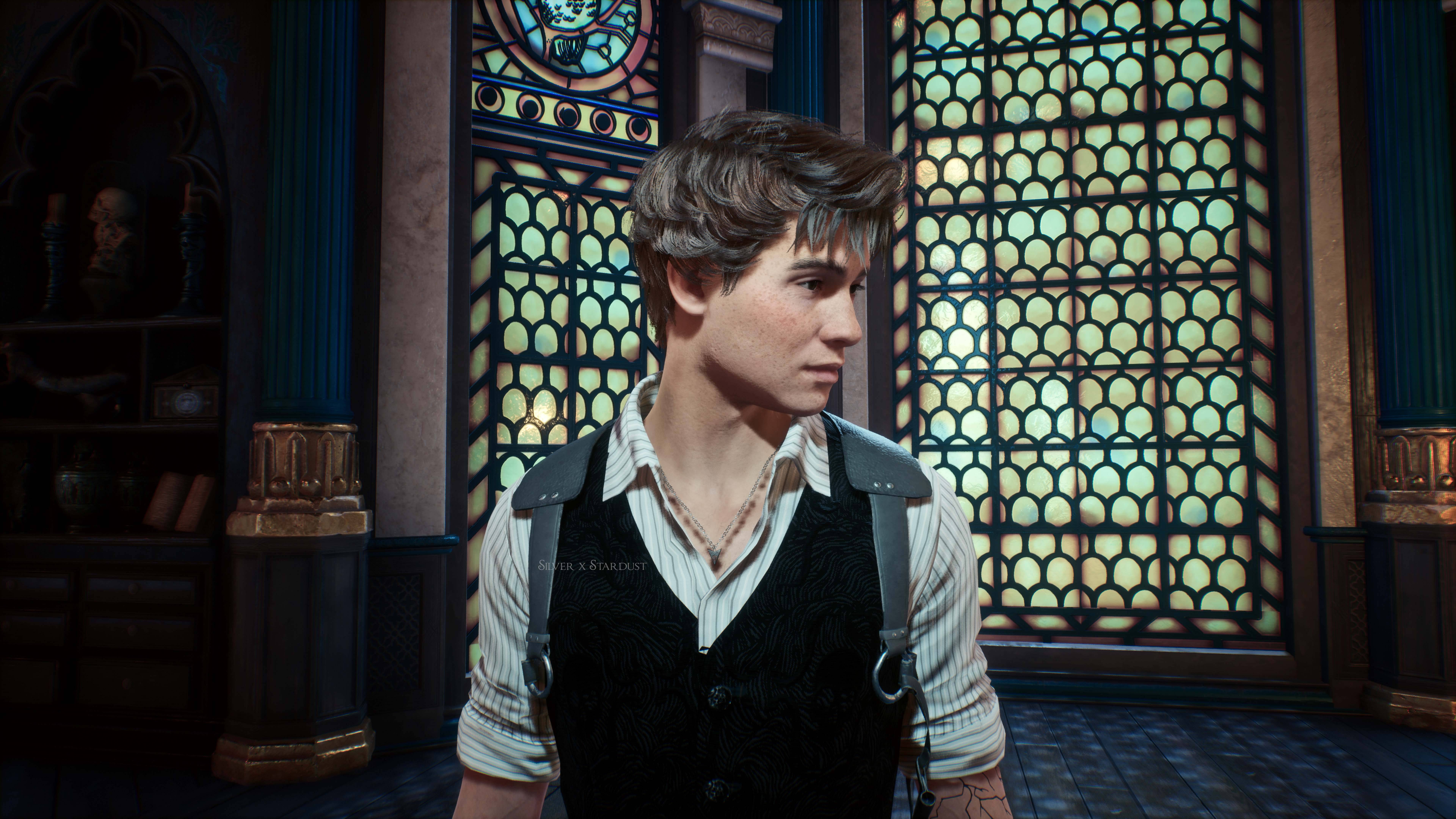 Dark Seb Messy Hair 4 for MC - Hogwarts Legacy Mods - CurseForge