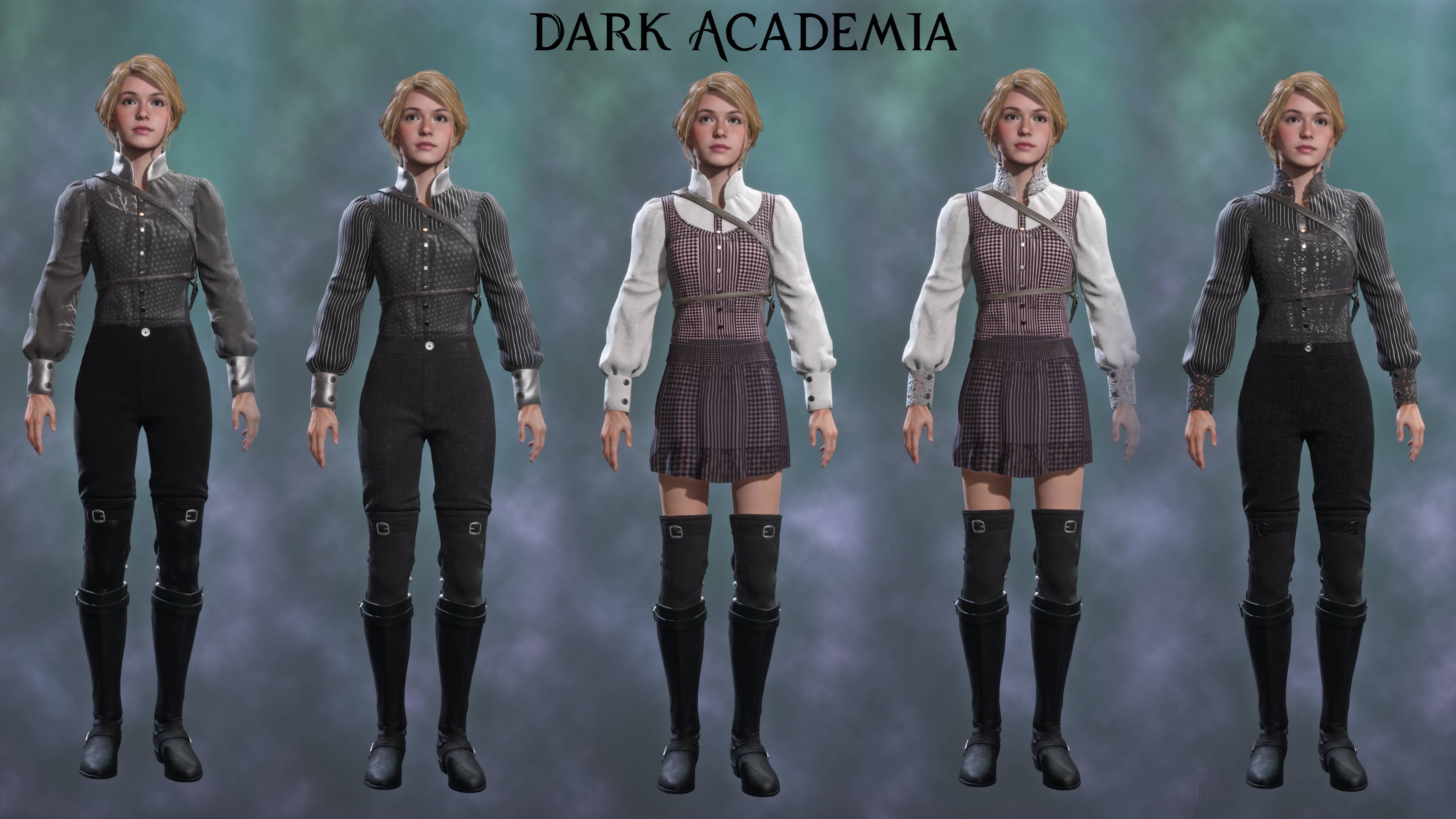 Dark Academia Outfits for female MC - Hogwarts Legacy Mods - CurseForge
