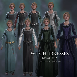 Witch Dresses - Gallery - Hogwarts Legacy Mods - CurseForge